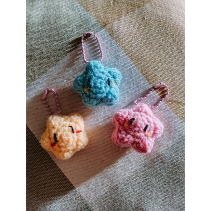 Star Crochet Keychain Gantungan Rantai Kunci Bentuk Bintang Kait ...