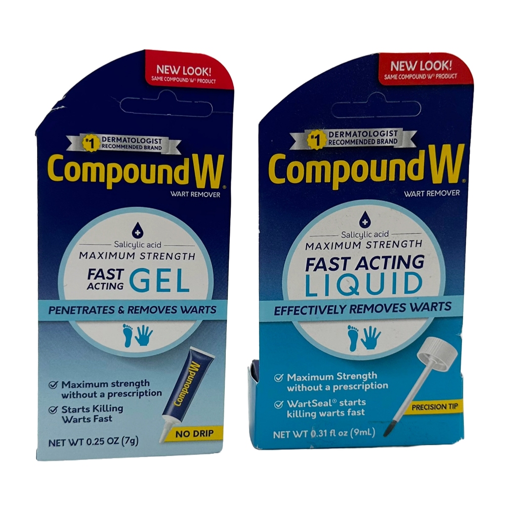 Compound W Wart Remover Maximum Strength Fast-Acting Gel / Liquid for ...
