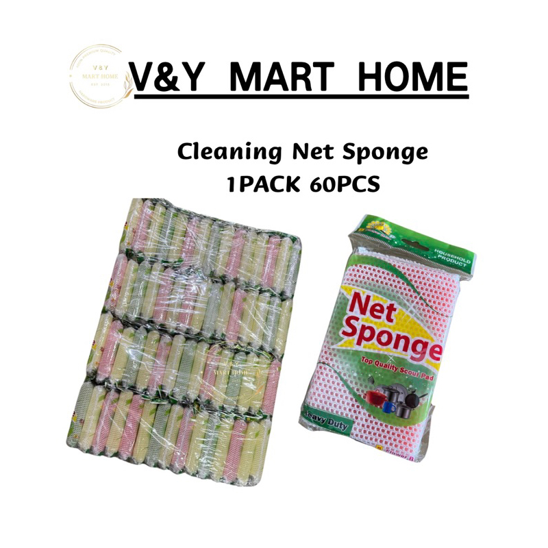 Cleaning Net Sponge / Dish Washing Net Sponge/ Kain Jaring Cuci Pinggan ...