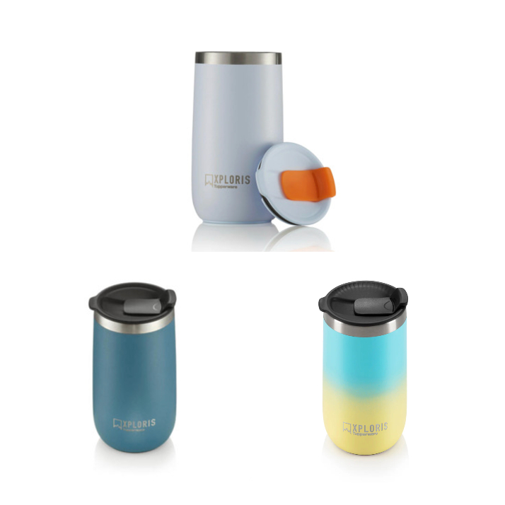 Tupperware Xploris Thermal Tumbler (1pc) 350ml with Box (Greenish/Light ...