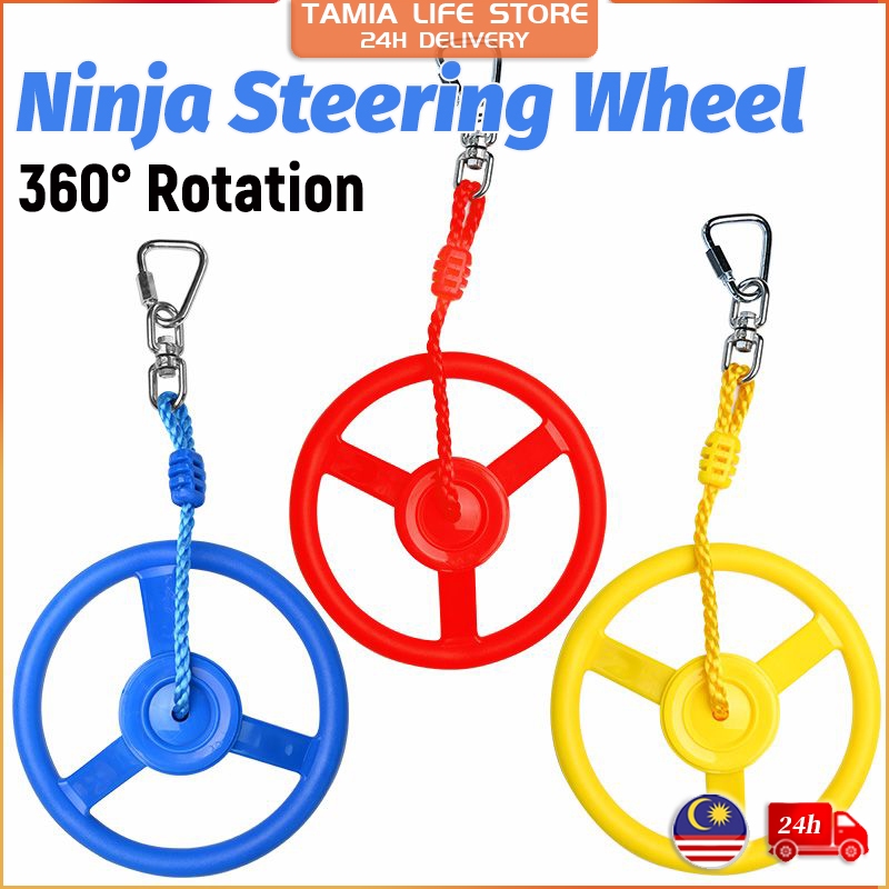 Kids Ninja Monkey Wheel Indoor/Outdoor Fitness Training Flywheel Swing ...