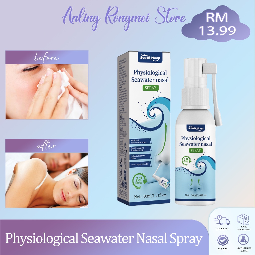 Physiological Seawater Nasal Spray 30ml Ubat Resdung Nasal Spray For ...