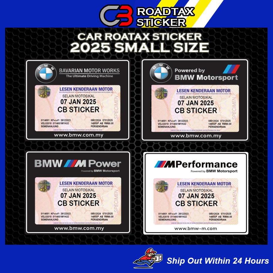 BMW Motorsports BMW M Performance Car Roadtax Sticker / RS01 | Shopee ...