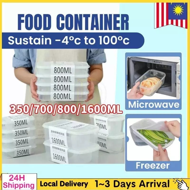 1600 ML Food Storage Plastic Box Freezer Fridge Food Fruit Vege ...