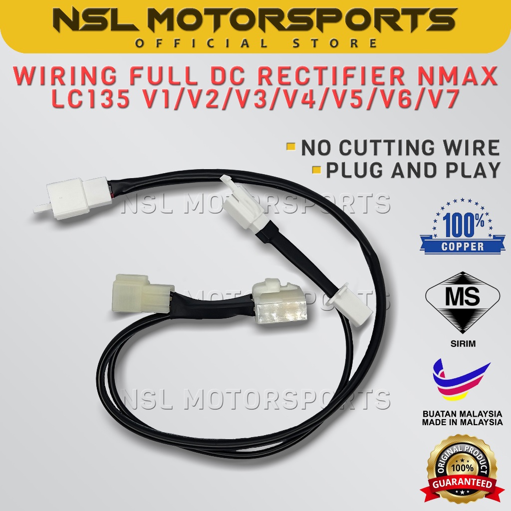 PNP Wiring DC Rectifier NMAX LC135 V1 V2 V3 V4 V5 V6 V7 Full Wave DC ...