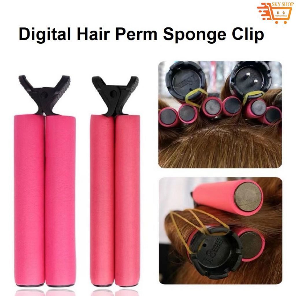 Hot perm seamless insulation clip hair perm sponge clip digital machine ...