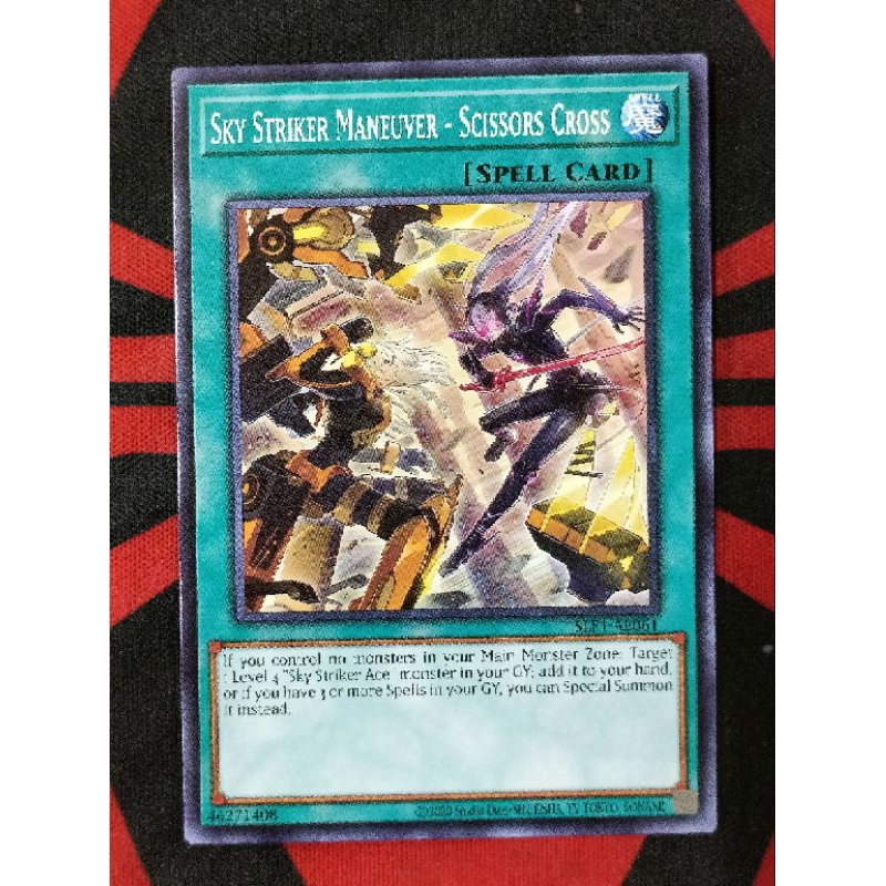 YUGIOH KONAMI SLF1-AE061 Sky Striker Maneuver - Scissors Cross (Common) | Shopee Singapore