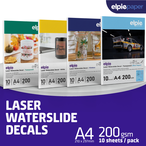 [ELPIE Paper] A4 Laser Waterslide Transfer Decal Paper Sticker ...