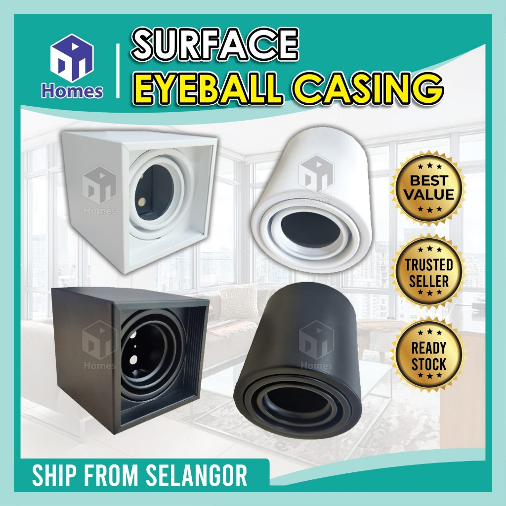 Surface Downlight Casing Eyeball Down Light 3.5" GU10 Black/ White ...