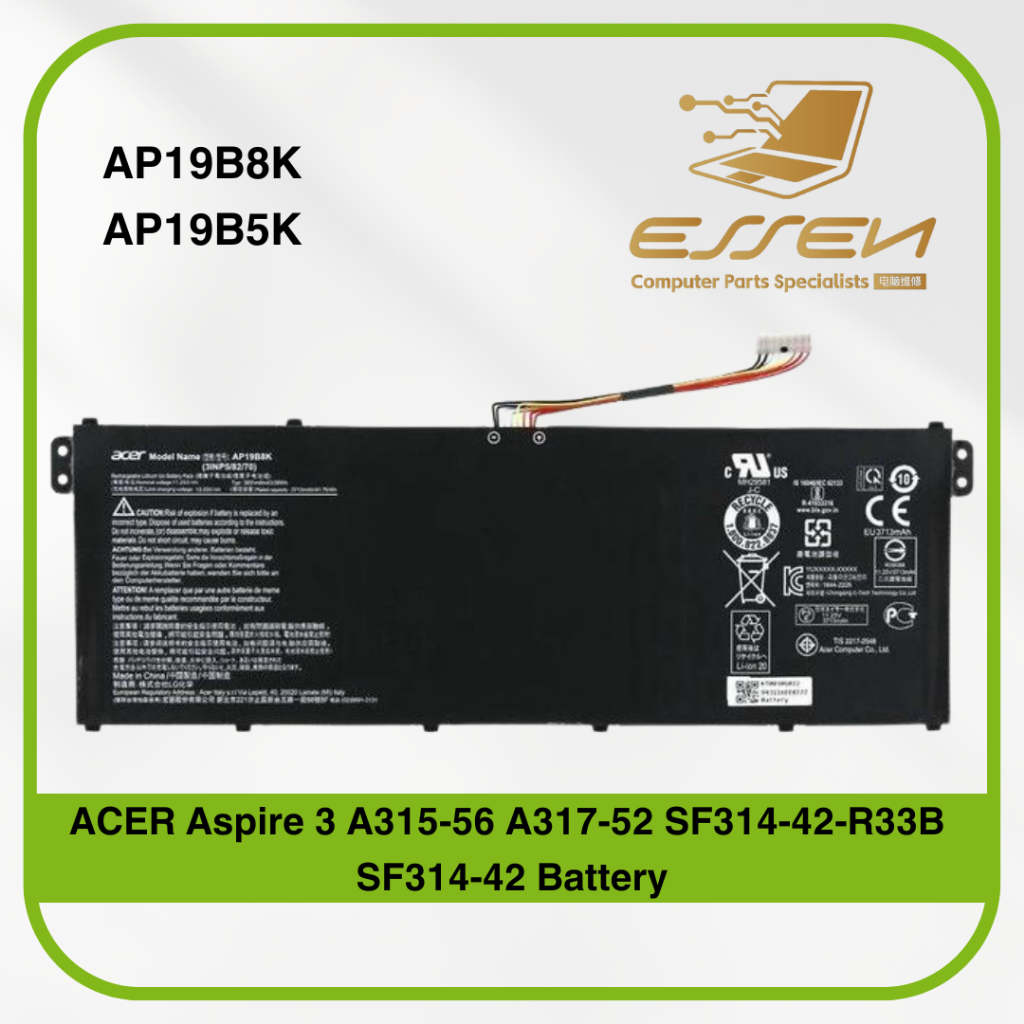 Acer AP19B5K AP19B8K for Aspire 3 A315-58 A315-58G Series Battery ...