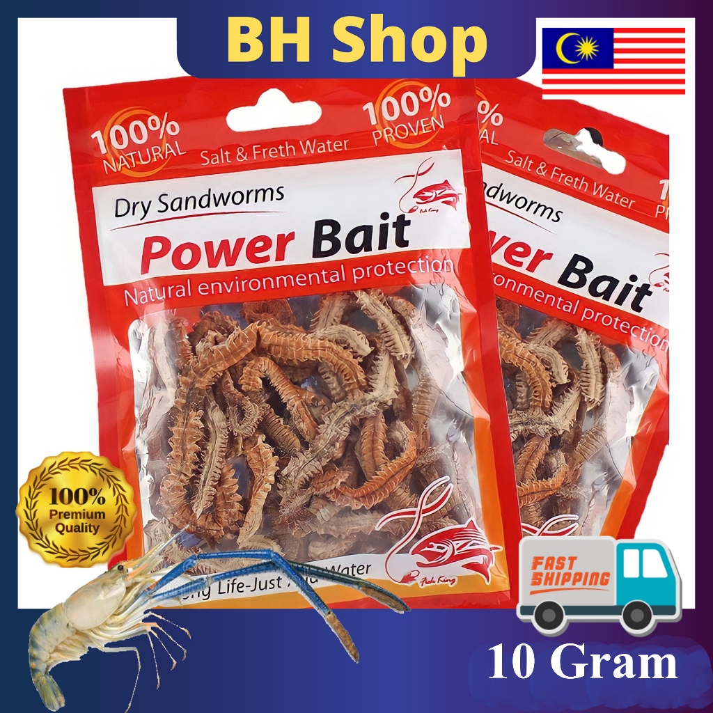 10g Ruat Bait/Dried Bait Shrimp and Fish Fishing Dry Bait Sandworms ...