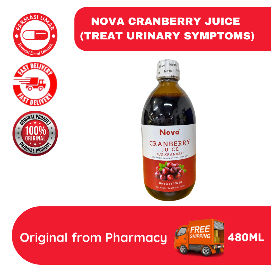 NOVA CRANBERRY PURE JUICE 480ML (Jus Kranberi) | Shopee Singapore