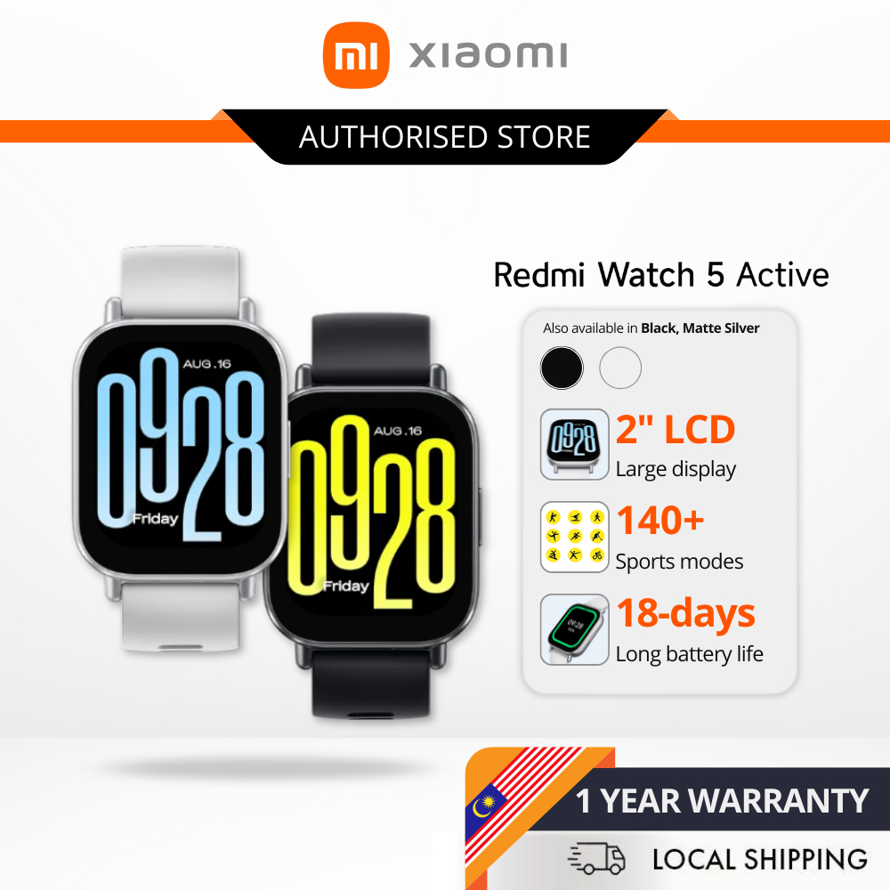 Redmi Watch 5 Active - Ultra large 2" LCD display | 140+ fitness modes ...