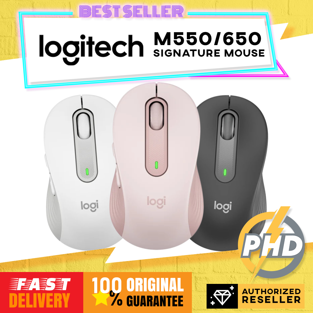 Logitech Signature M650 Wireless Mouse [Bluetooth/Logi Bolt USB ...