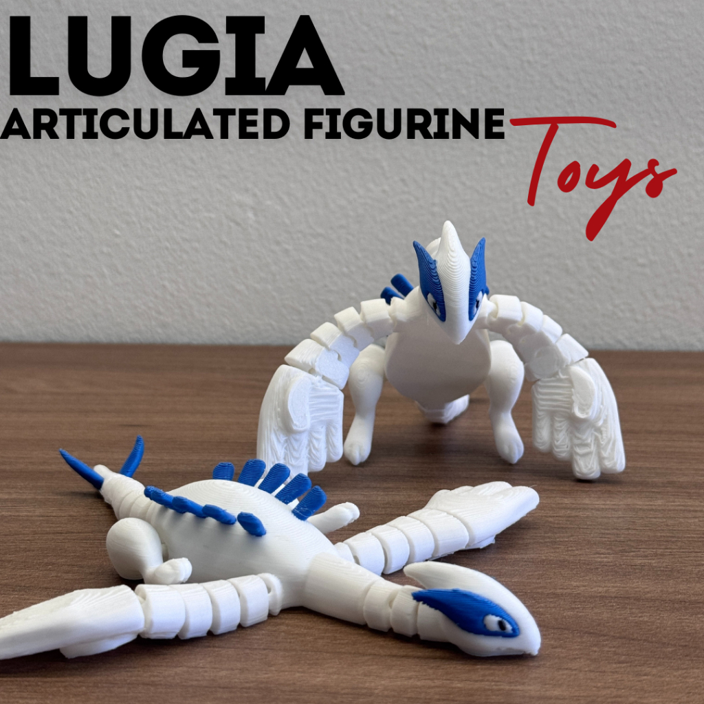Legendary Lugia Articulated Figurine – Poseable Pokémon Toy Collectible ...