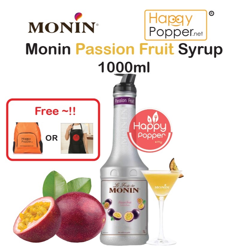 MONIN Passion Fruit Fruit Mix 1L Puree Premium Fruit Flavor 1 L ...