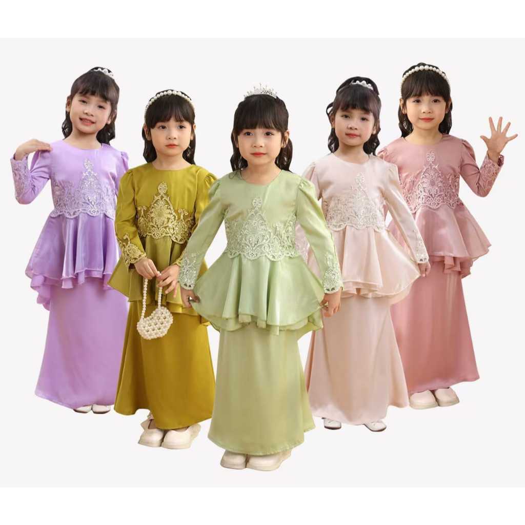 RAYA KIDS 2025 COOL ELVES BAJU RAYA Embroidery (Bersulam) Light ...