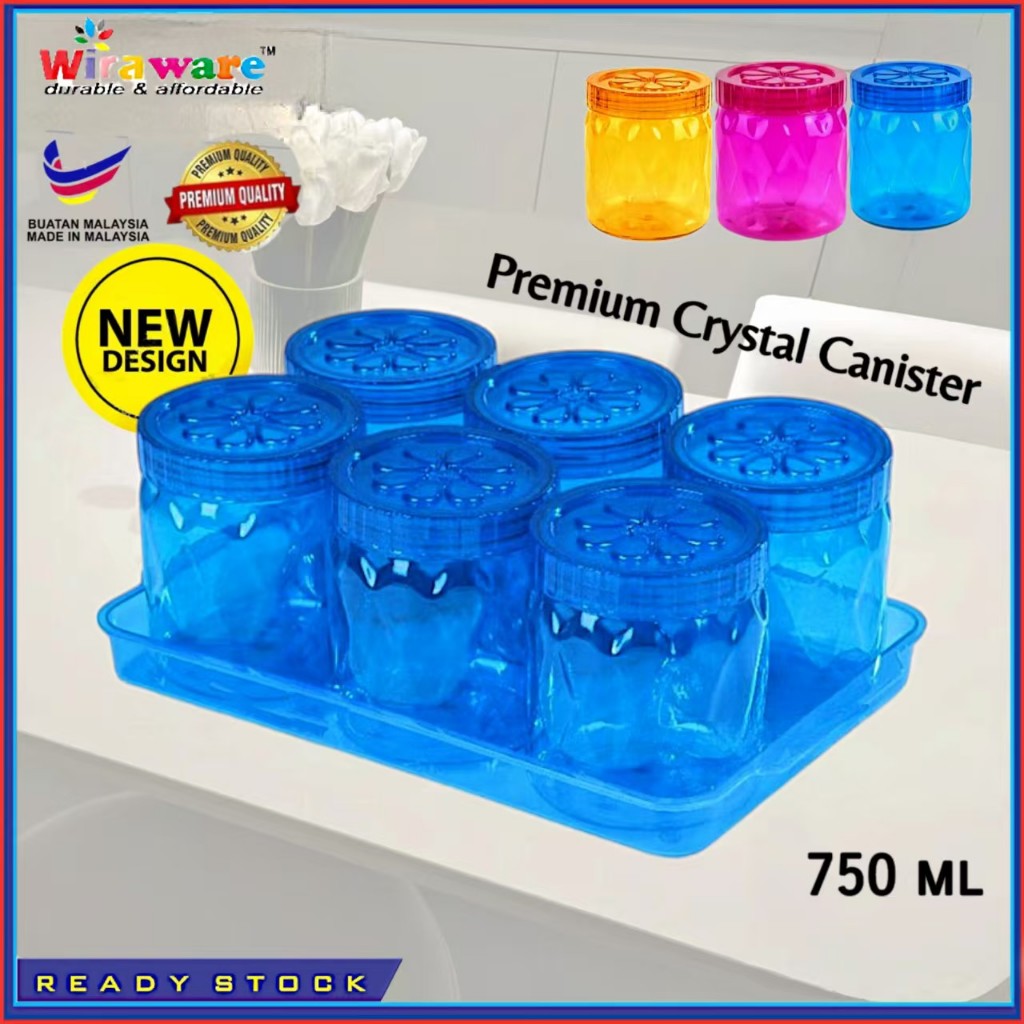 6pcs Bekas Kuih Raya Set 750ml / Cookies Container Set/ Bekas Kuih Raya ...