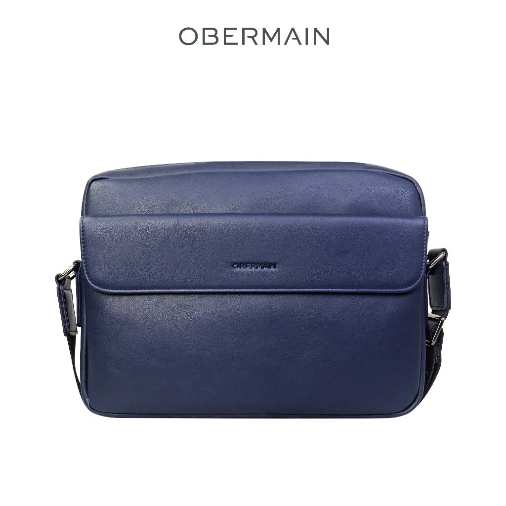 OBERMAIN Men's Messenger Bag / Synthetic Leather / Navy / OBC481P4 ...