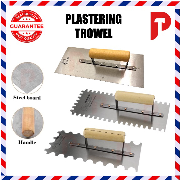 Plastering Trowel Notched With Wood Handle (With Teeth/Without Teeth ...
