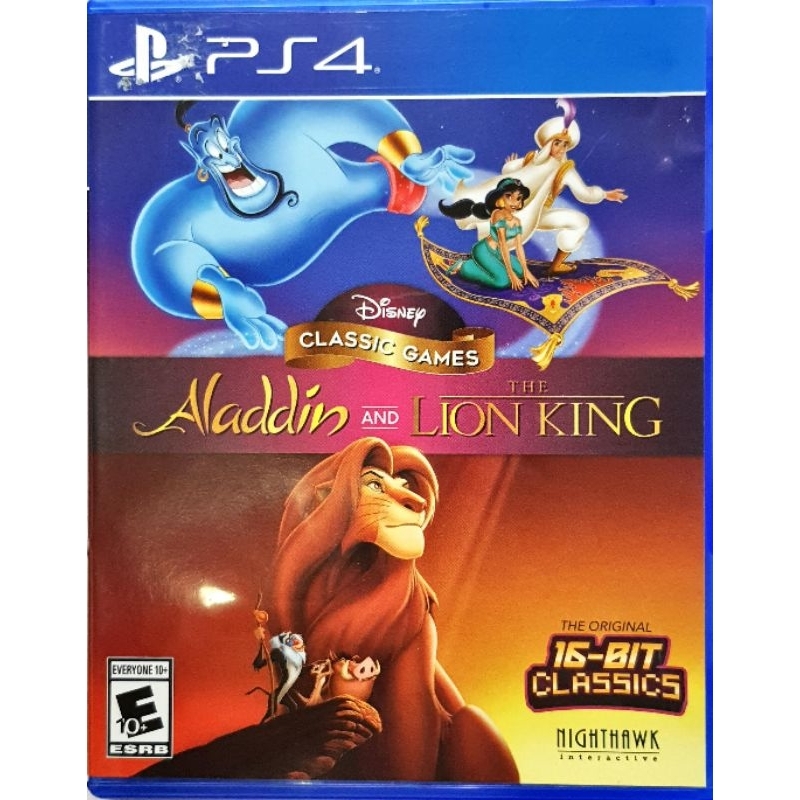 PS4 GAME DISNEY CLASSICS GAMES ALADDIN AND LION KING (USED) | Shopee ...