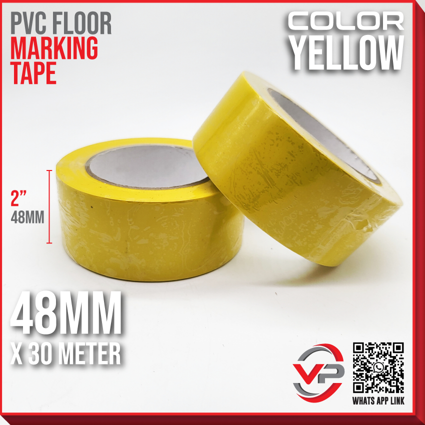 PVC FLOOR MARKING TAPE YELLOW SOCIAL DISTANCE FLOOR MARKING PVC TAPE ...