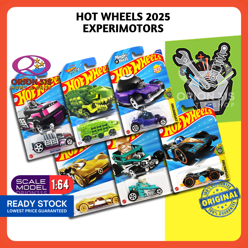 Hot Wheels 2025 Experimotors Crate Racer/ HW Ultimate T-Rex/ Slide Kick ...