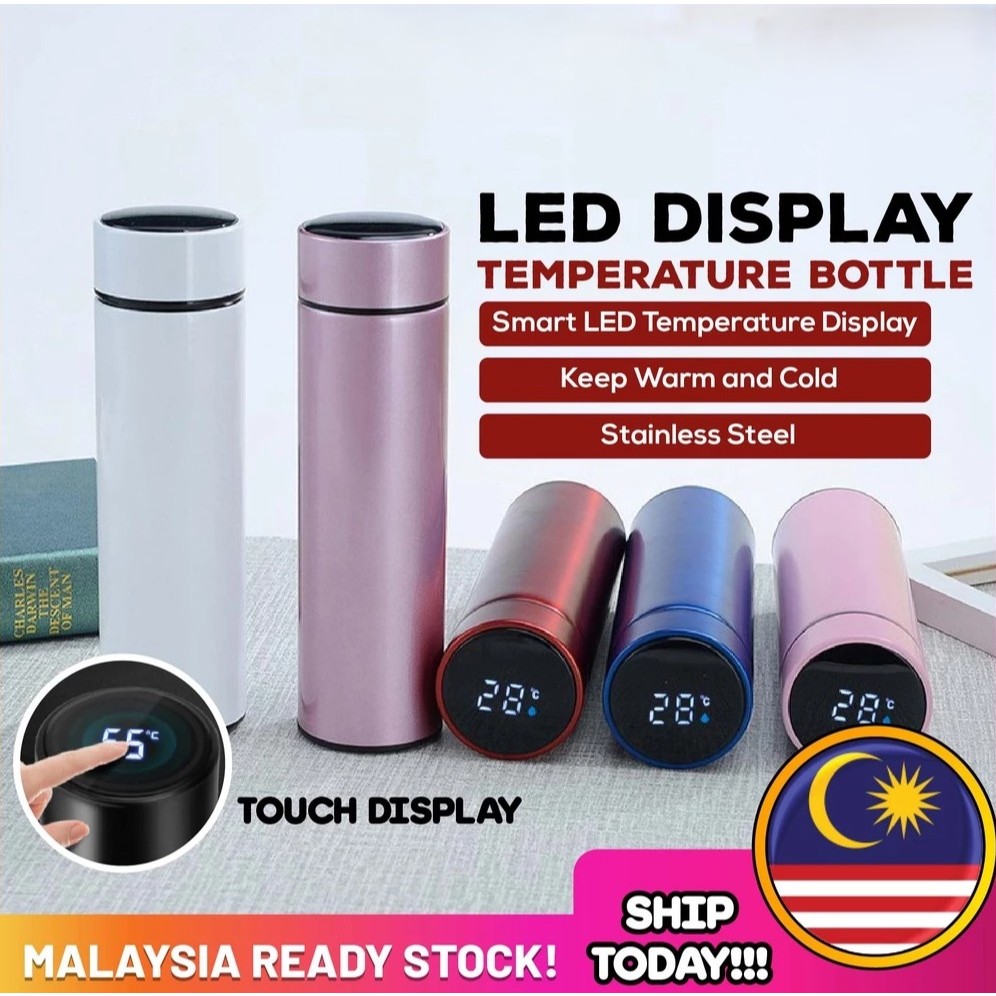 ATLAS 500ML Termos Flask dengan LED Display Screen Temperature Sensor ...