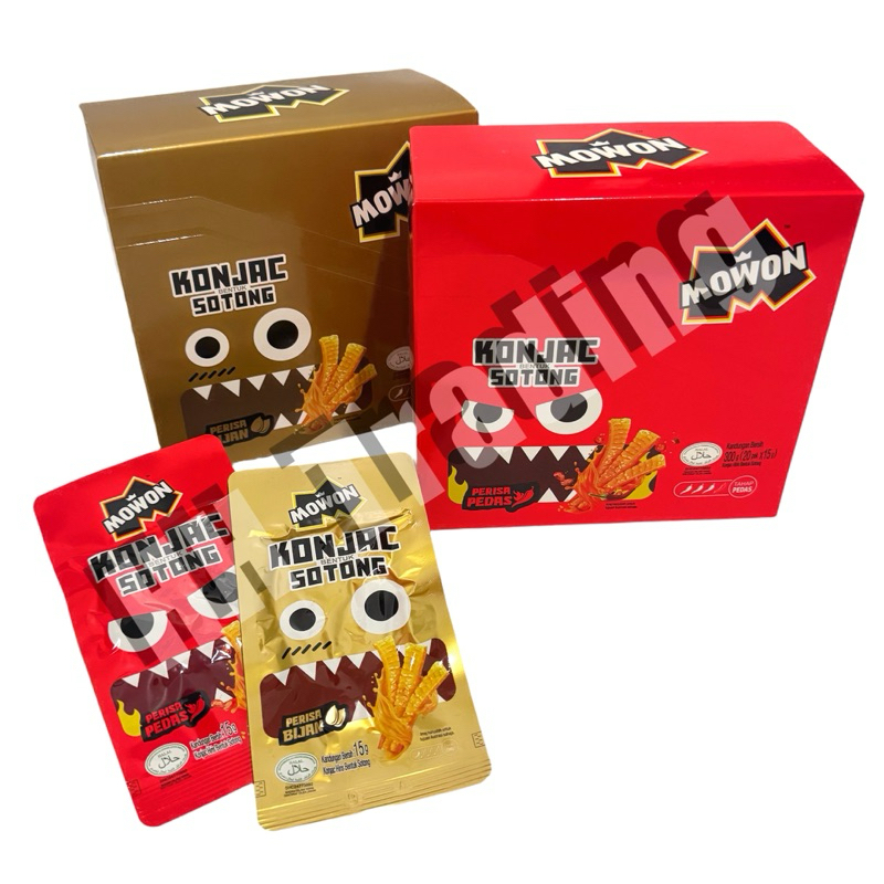 15g x 20's MOWON HIRISBBENTUK SOTONG PERISA BIJAN / SPICY 魔芋丝酱味/香辣味 | Shopee Singapore
