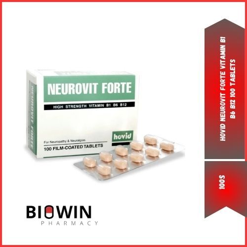 HOVID NEUROVIT FORTE VITAMIN B1 B6 B12 100 TABLETS | Shopee Singapore