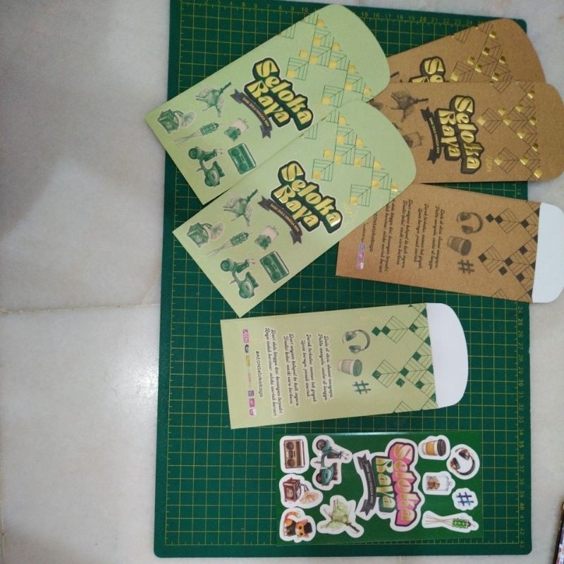Aeon 2025 sampul raya packet 6pcs 2 design with a sticker | Shopee ...