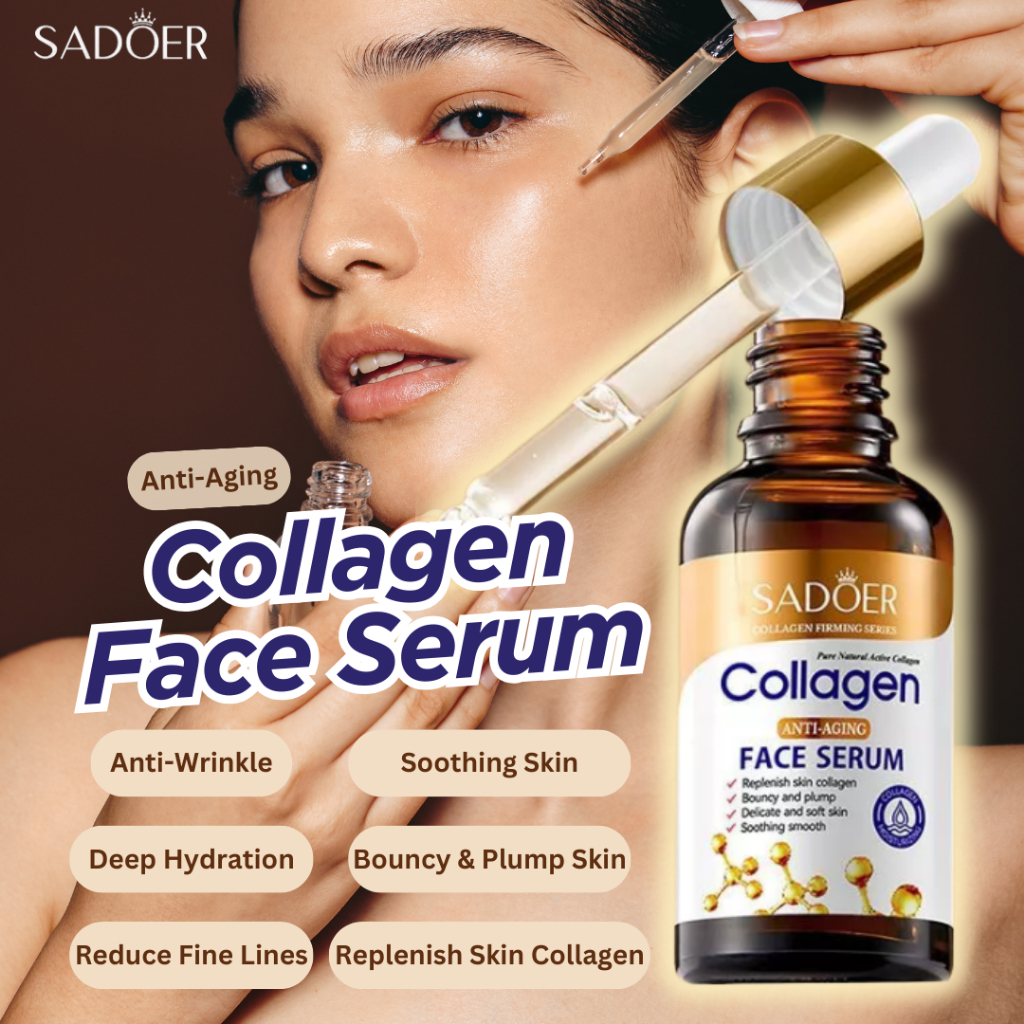 SADOER Collagen Anti-Aging Face Essence (Brightening/Hydrating/Reduce Wrinkles) - 30ml | Shopee ...