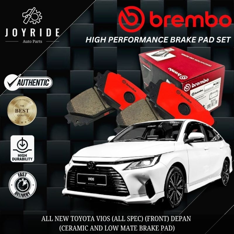 BREMBO CERAMIC TOYOTA NEW VIOS (ALL SPEC CAN USE) FRONT (DEPAN) CERAMIC ...