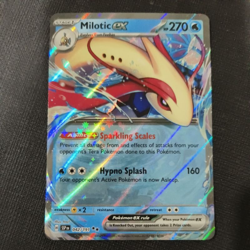Pokemon Card TCG : SV8 Surging Sparks: Milotic ex 042/191 Ultra Pokemon ...