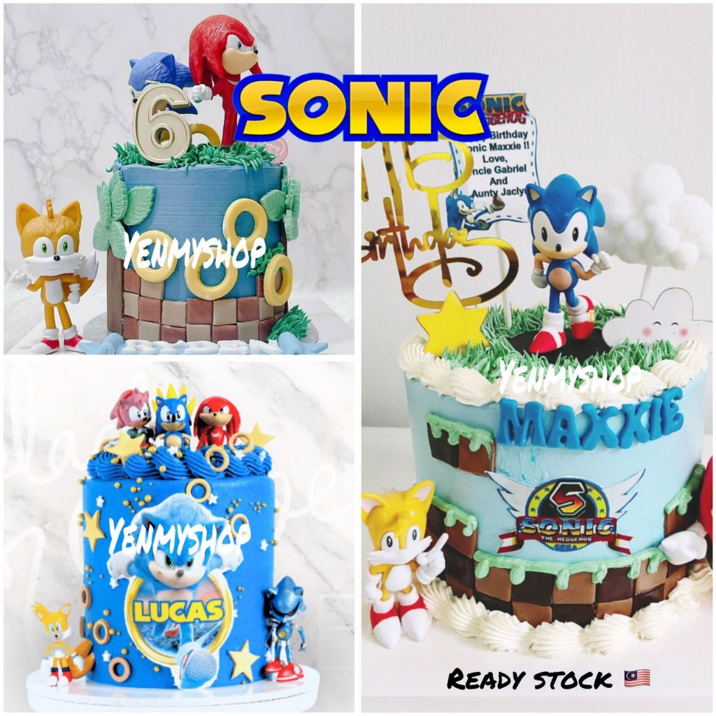 Sonic Birthday Topper Sonic Toys Bakery Toy Sonic Cartoon Sonic Cake ...