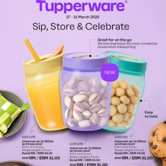 OFFER: Tupperware Airtight Universal Jar 825ML/ 1.5L/ 3L/ 4.5L / 325ml ...