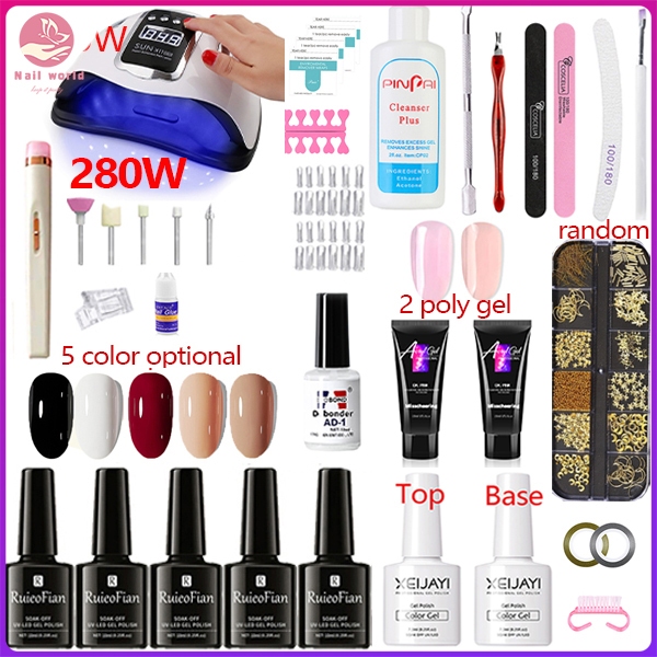 Gel Nail Polish Tools Set Nail Drill Machine Manicure Kit UV LED Nail ...