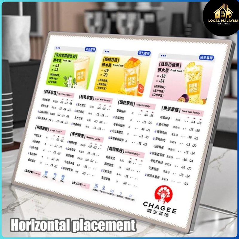 A3 A4 LED Menu Signboard Light Box Adjustable Angle Price List Display ...