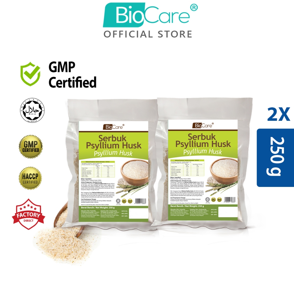 Biocare Psyllium Husk Powder (250g) x2 packs | Shopee Singapore