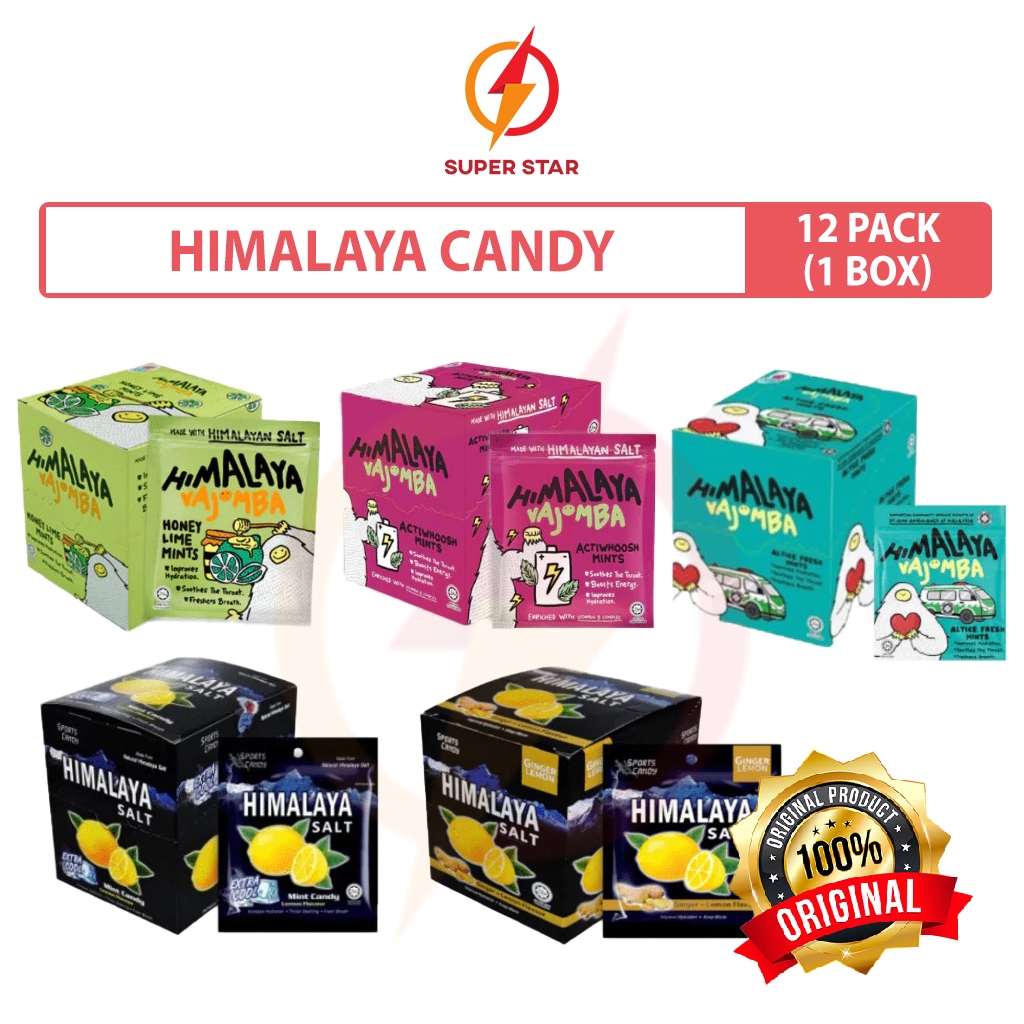 Himalaya Salt Sports Candy Vajomba 15g x 12 [1 box] Ginger/Honeylime ...