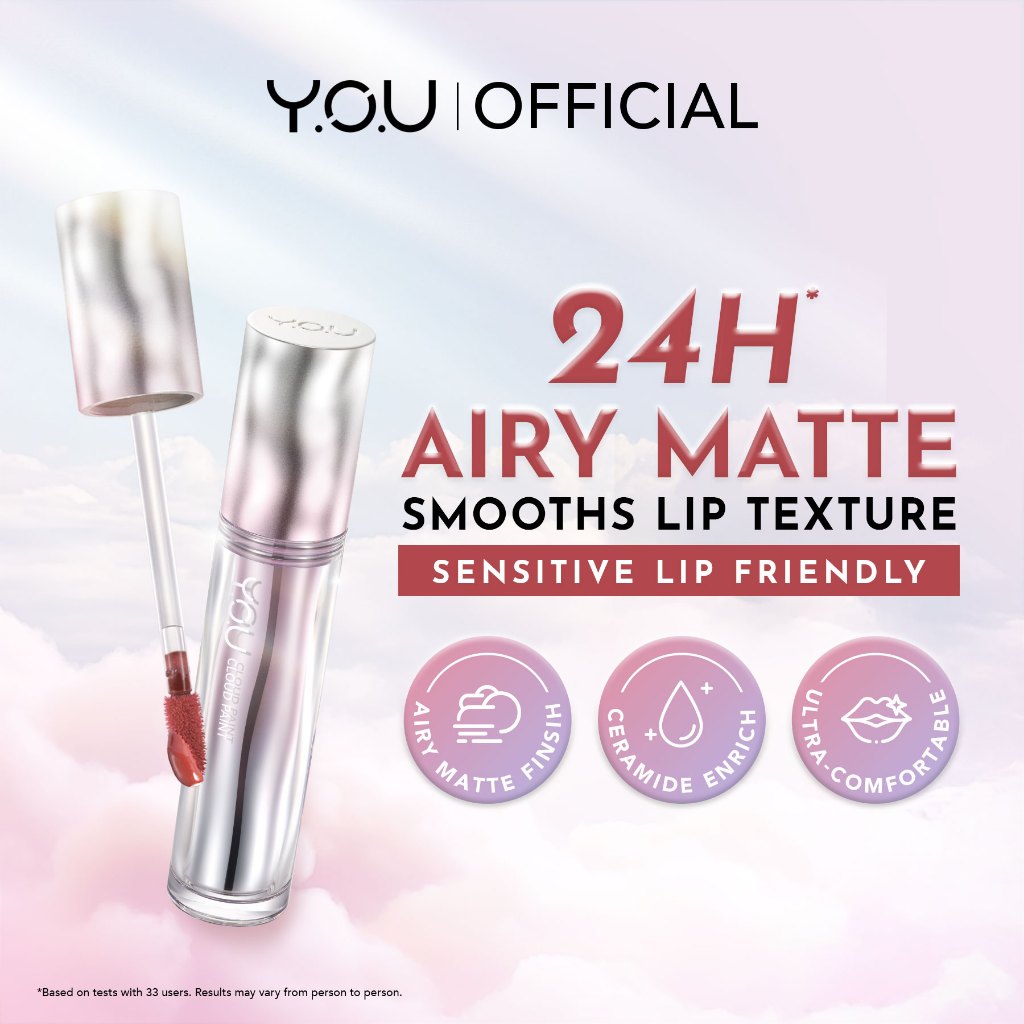 YOU Cloud Paint Airy Fixing Lip Tint | Smooth Lip Texture | Sensitive ...