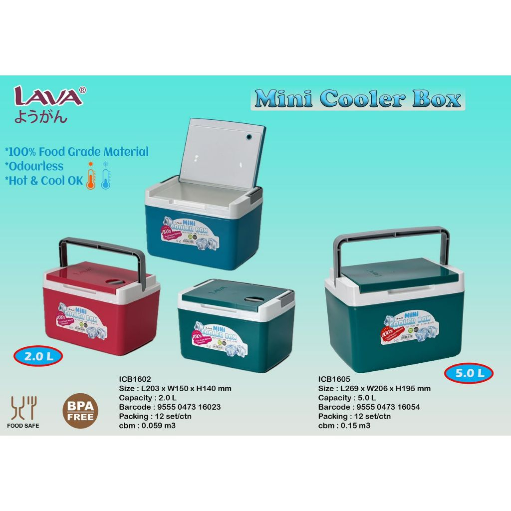 Ais Container & (2Lt & 5Lt) Lava Mini Ice Bucket | Mini Cooler box |Ice ...