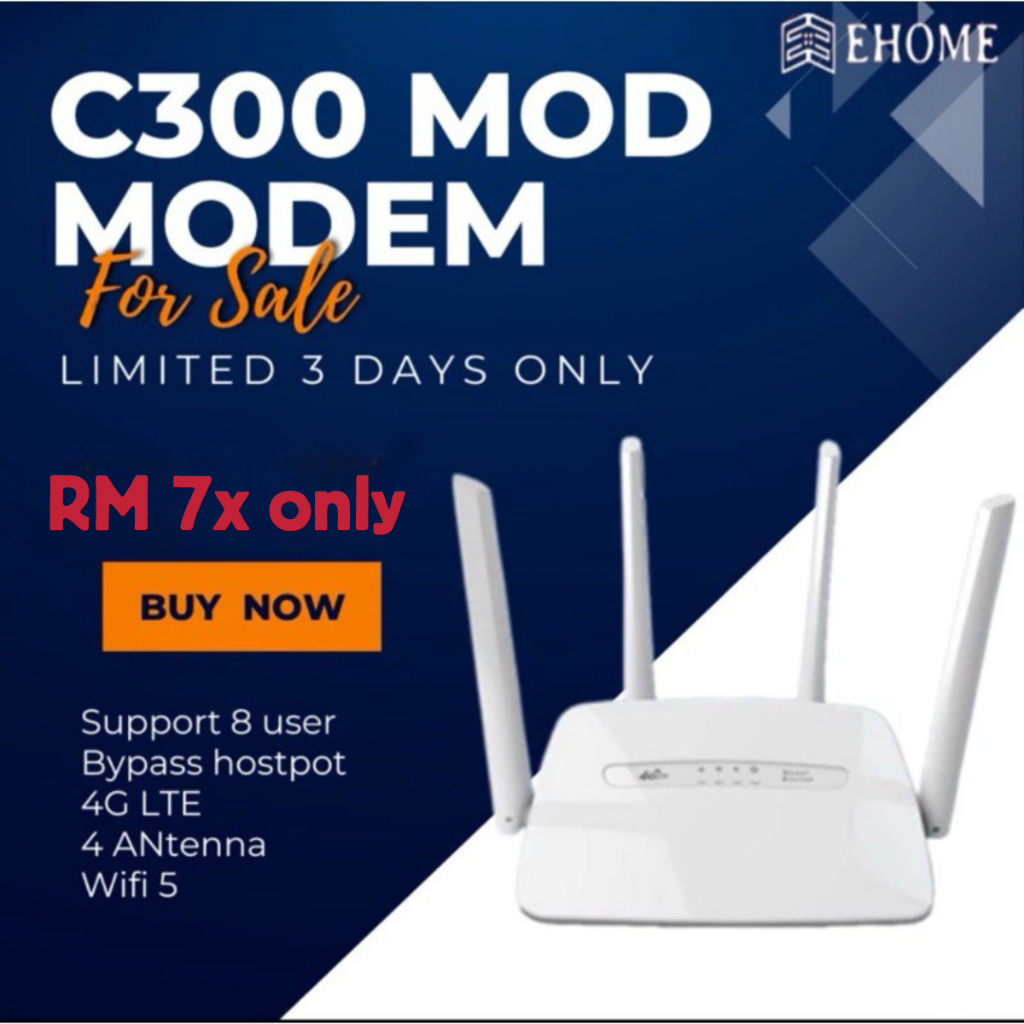 C300 / C600 MODEM Modified Unlocked 4G LTE WiFi Modem CPE Router Home ...