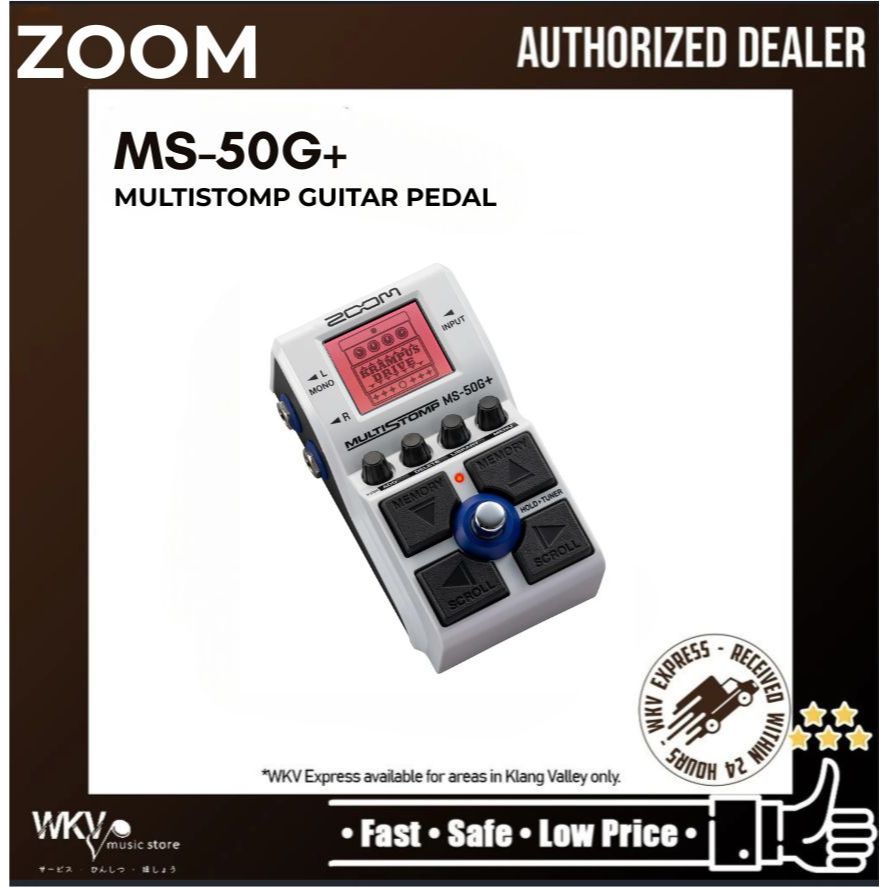 Zoom MS-50G+ MultiStomp Guitar Pedal (MS50G+ / MS 50G+) | Shopee Singapore