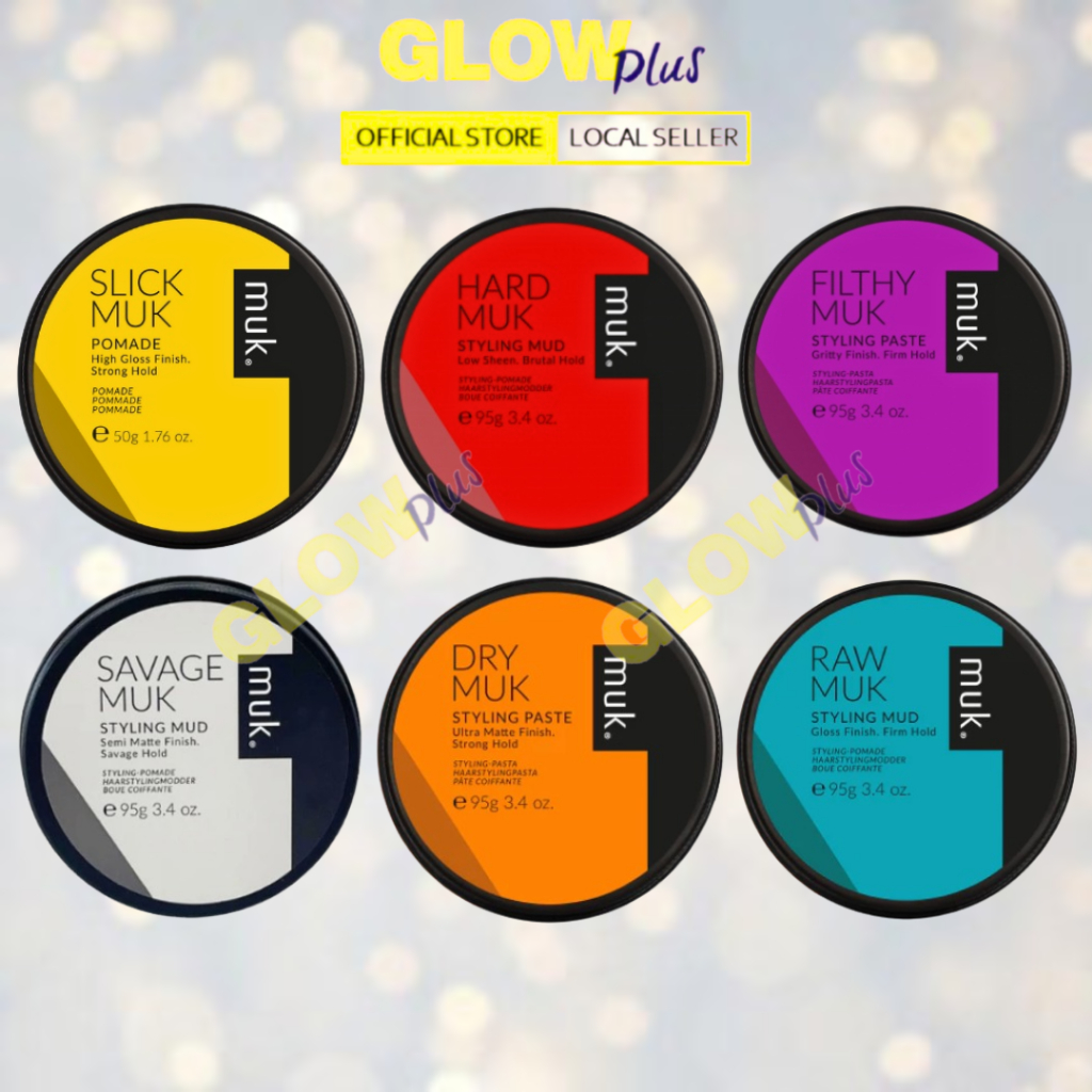 MUK Hard Styling Mud Muk Slick Raw Dry Filthy Savage Pomade Styling Wax ...