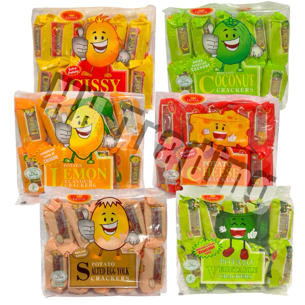 32g x 10’s CROWNA CISSY POTATO FLAVOUR CRACKERS | Shopee Singapore