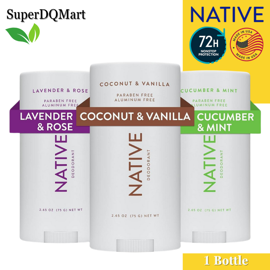 Native Deodorant 75g - 72 Hour Odor Control, Aluminum Free, Free of ...