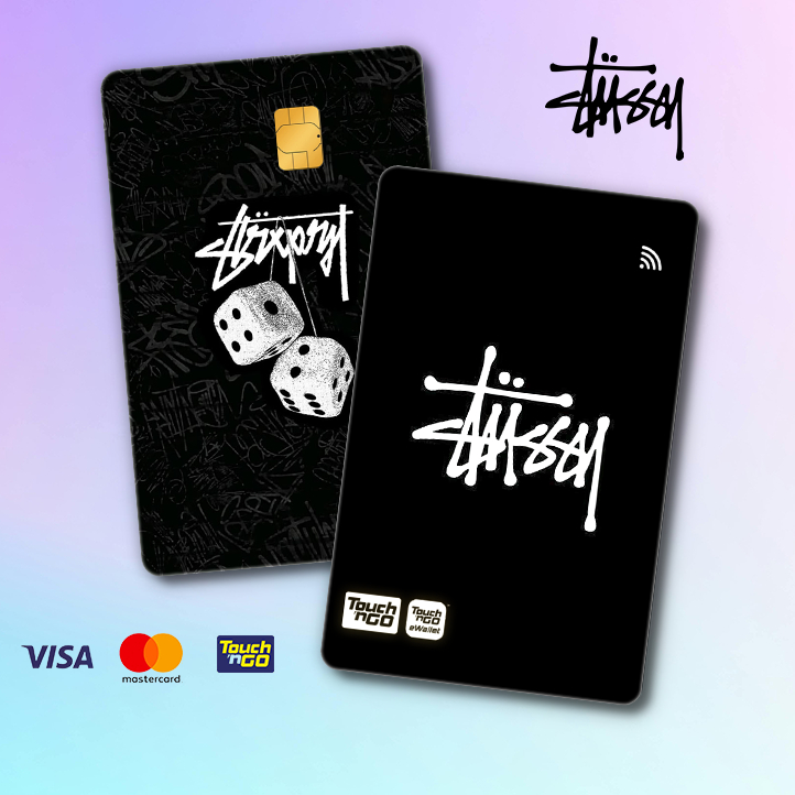 STUSSY - TOUCH N GO STICKER CARD / ATM CARD STICKER COVER, TNG CARD ...