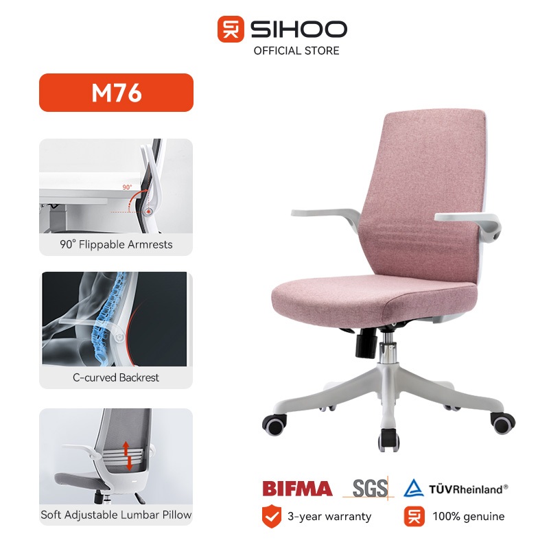 SIHOO M76 Half Mesh Ergonomic Office Chair | Shopee Singapore