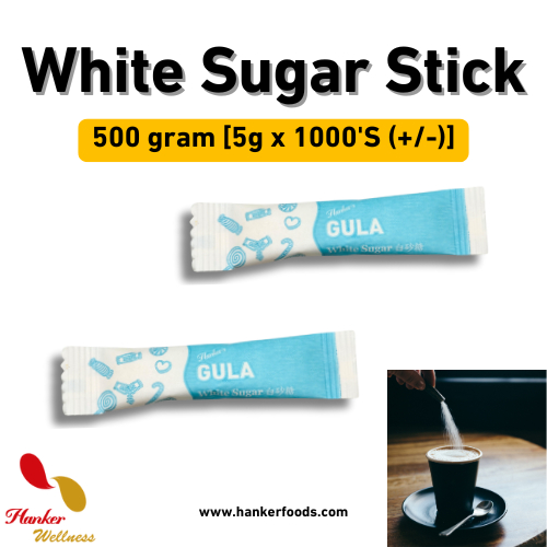 White & Brown Sugar Sachets | Gula Putih & Gula Perang | Individual ...